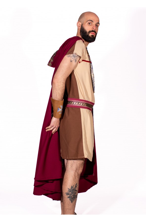 Medieval maroon medieval knight's or medieval warrior's cloak