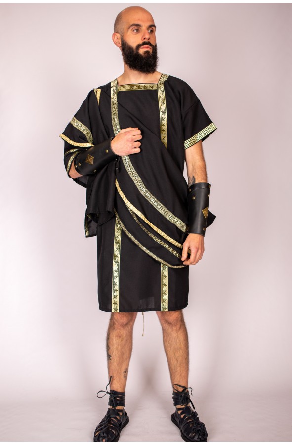 Traje romano hombre con toga negra