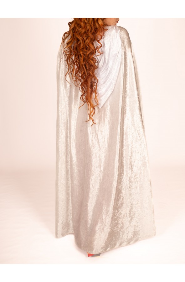 Velvet-Inspired White Roman Cloak - Power and Prestige by Yute Crea