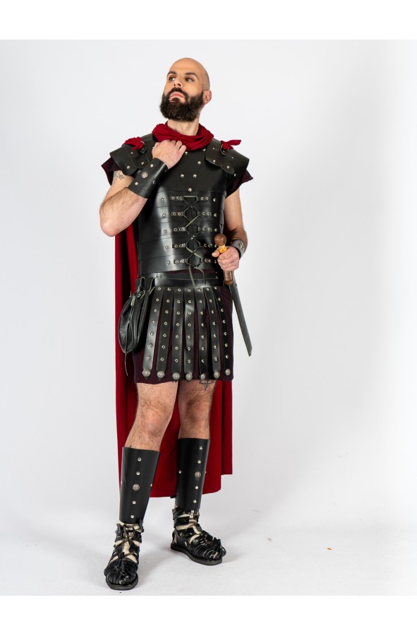 Cinturón militar Romano, Cingulum cuero negro con leones