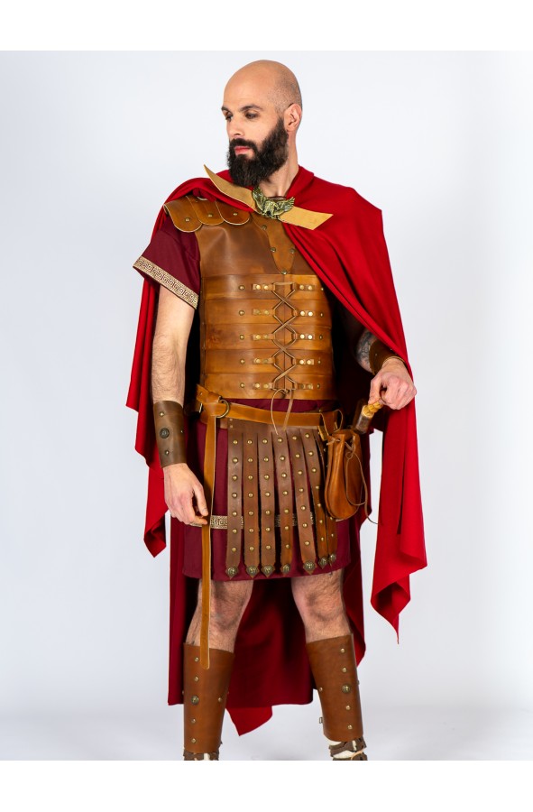 Roman brown leather vintage Lorica Segmentata